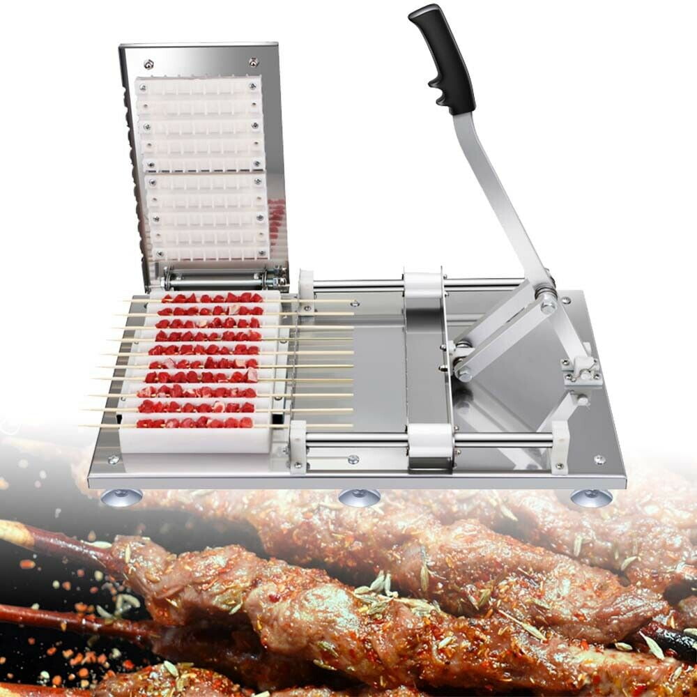 DENEST Manual Meat Skewer Machine Meat Skewer Barbecue Machine ...