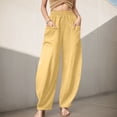 ANINEO Women's Casual Pants Comfortable Stretch Waist Pants With ...