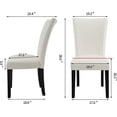 JESONVID Faux Leather Upholstered Parsons Dining Chair with High ...