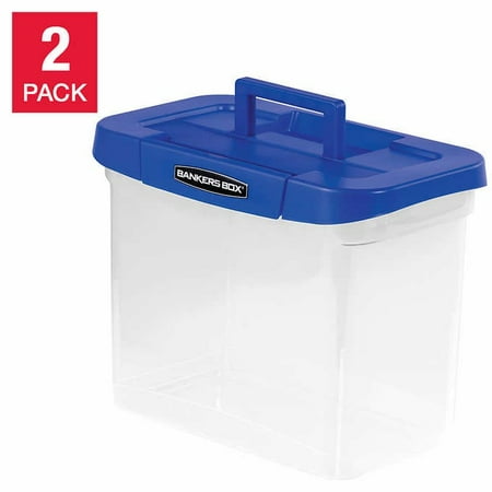 Fellowes Bankers Box Letter Plastic Portable File Box 2-pack - Walmart.ca