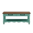 The Pioneer Woman Helen Coffee Table Made With Solid Wood Frame, Teal ...