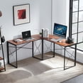 Javlergo L Shaped Folding Computer Desk, Modern Corner Gaming/Writing ...