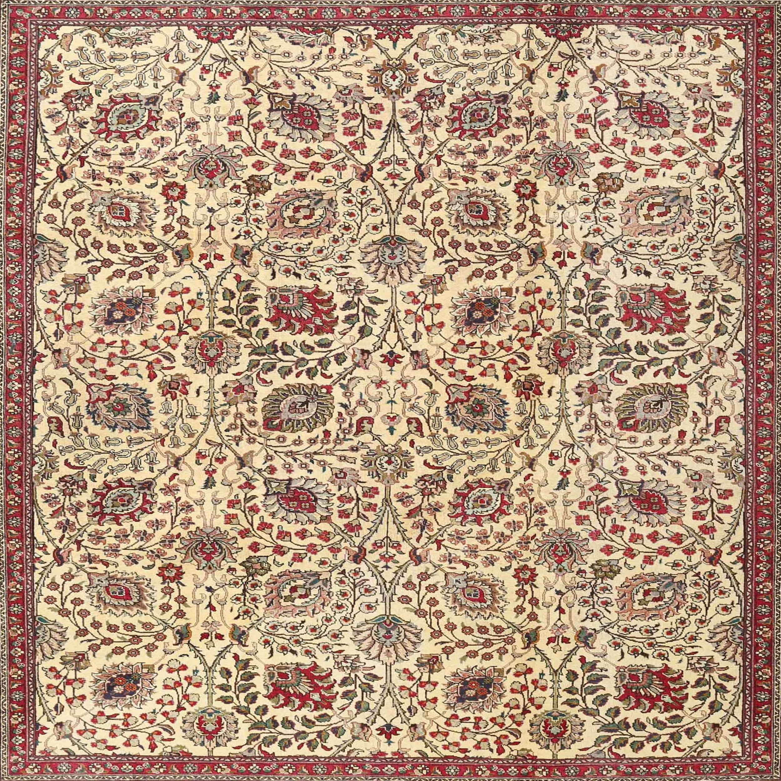 Ahgly Company Indoor Square Traditional Sienna Brown Persian Area Rugs ...