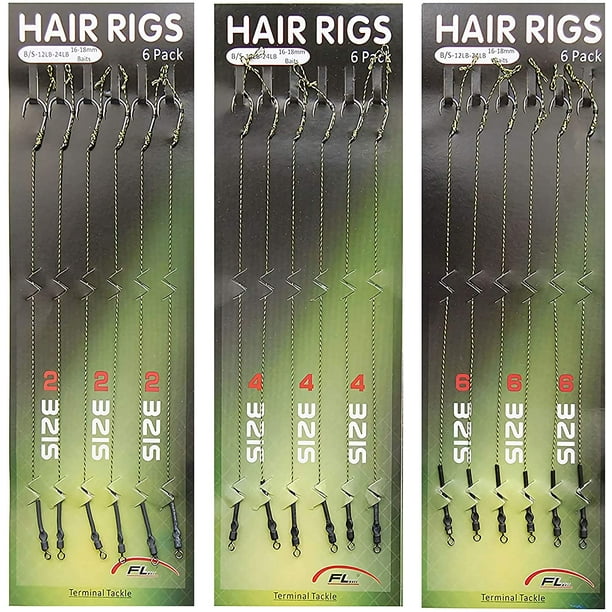 Carp Fishing Hair Rigs Kit,18pcs Braided Thread Boilies Carp Rigs with ...