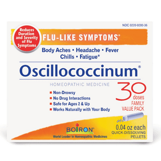Boiron Oscillococcinum 36 Count, Homeopathic Medicine for Flu-Like ...
