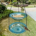 Elegant Double Layer Bird Bath With Stable Design For Garden Wildlife ...