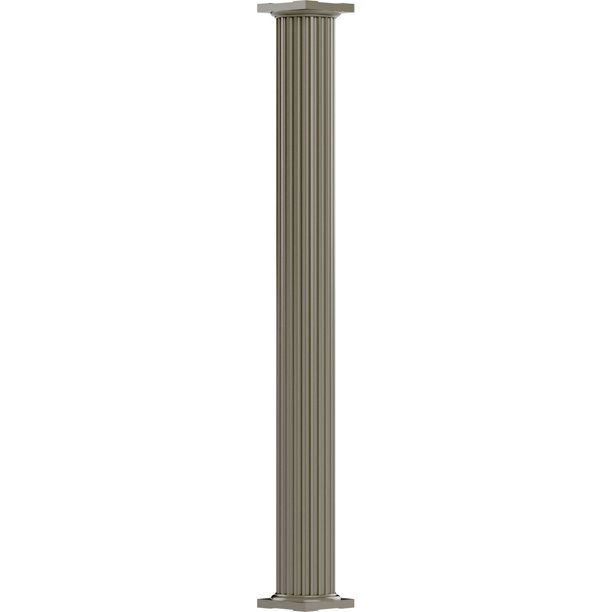 6" x 8' Endura-Aluminum Column, Round Shaft (For Post Wrap Installation ...