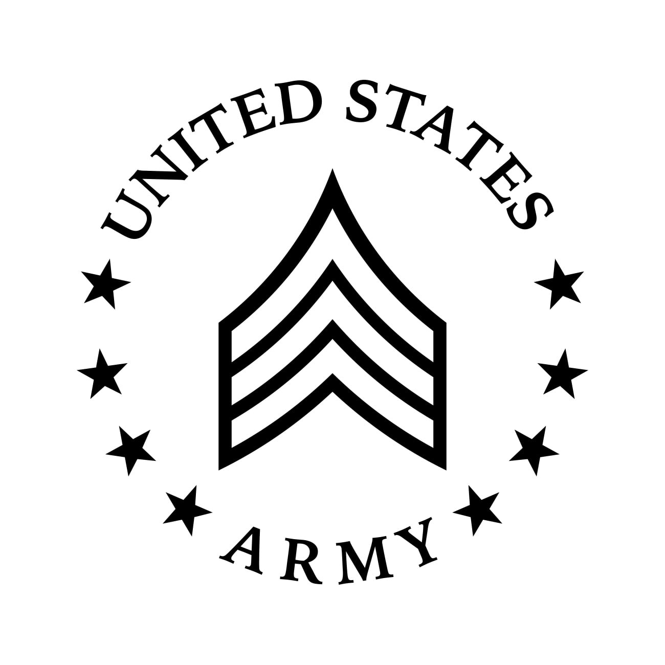 E-5 Sergeant US Army Rank Sticker Decal Die Cut - Self Adhesive Vinyl ...