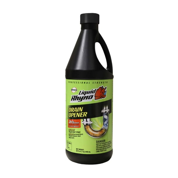 Liquid Rhyno 30 oz. Liquid Drain Opener, Clog Remover, 2 Treatments ...