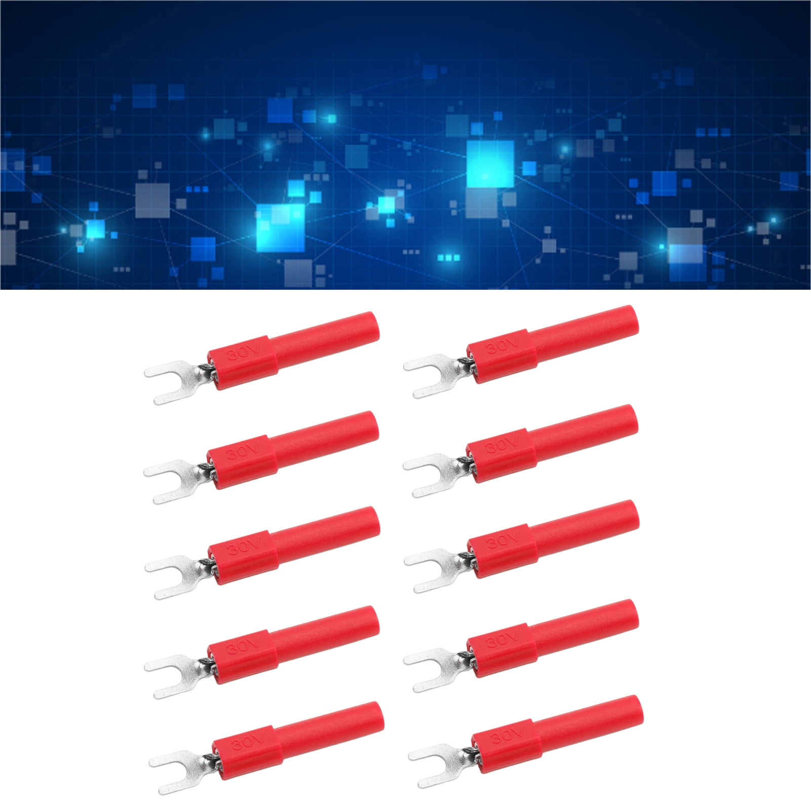 Fork Spade Wire Connectors U Type Crimp Terminal Testing Multimeter ...