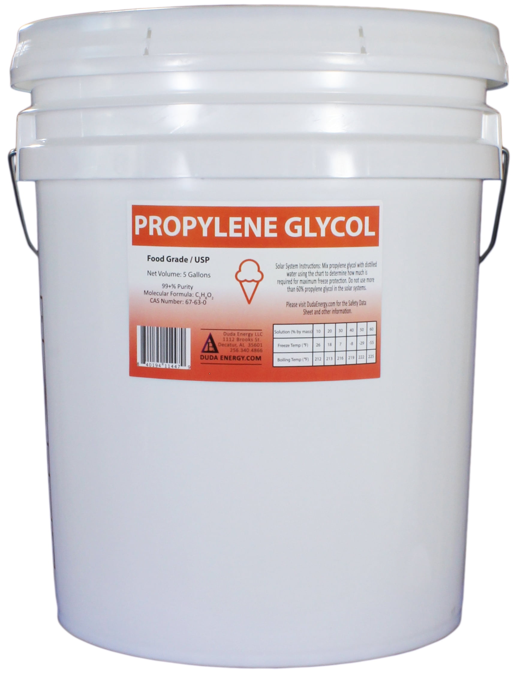 5 Gallons Pail of Inhibited Propylene Glycol Environmentally Antifreeze ...