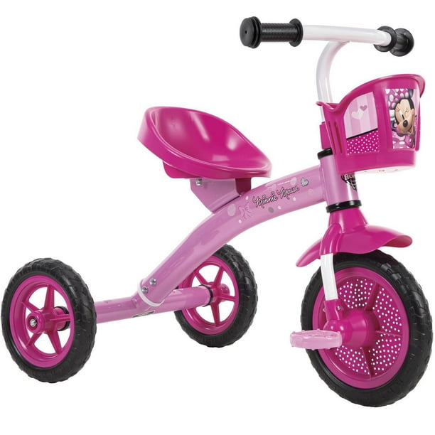 Disney Minnie Mouse Girls' Tricycle by Huffy, Pink, Ideal for ages 3 ...
