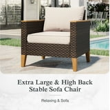 Alpha Joy 11 Pieces Outdoor Conversation Set with 56" Fire Pit Table ...