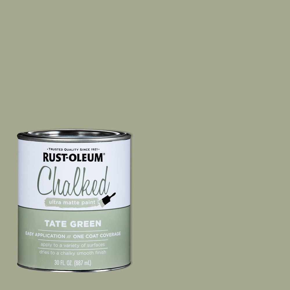 Tate Green, Rust-Oleum Chalked Ultra Matte Paint, Quart - Walmart.com