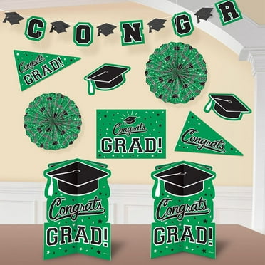 Burgundy Graduation Decorating Kit - Party Decor - 9 Pieces - Walmart.com