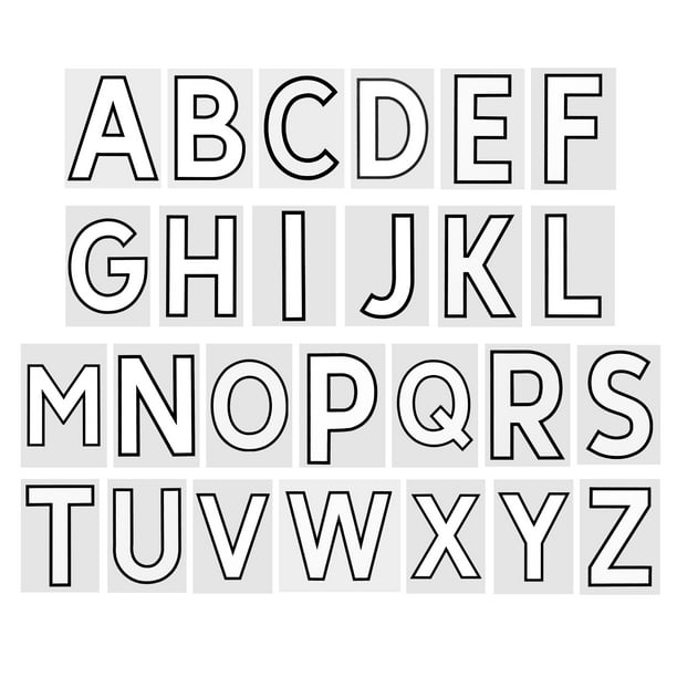 Uxcell Letter a to Z Patches Iron on Heat Transfer Letter 2 Inch White ...