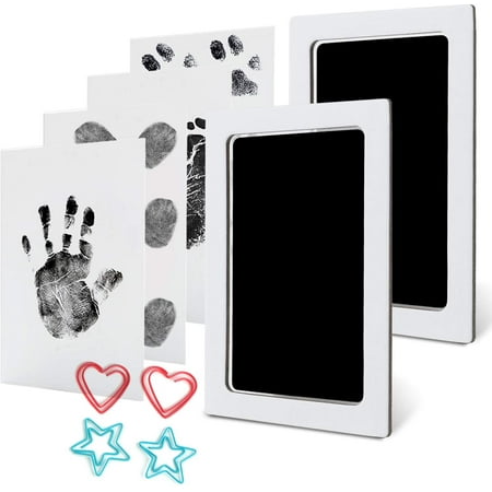 Baby Handprint and Footprint Ink Kits Pads 2 Pack Large Size Pet Paw ...