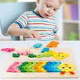 QISIWOLE Puzzle Toys Animal Wooden Puzzles 3D Puzzles For Toddlers ...