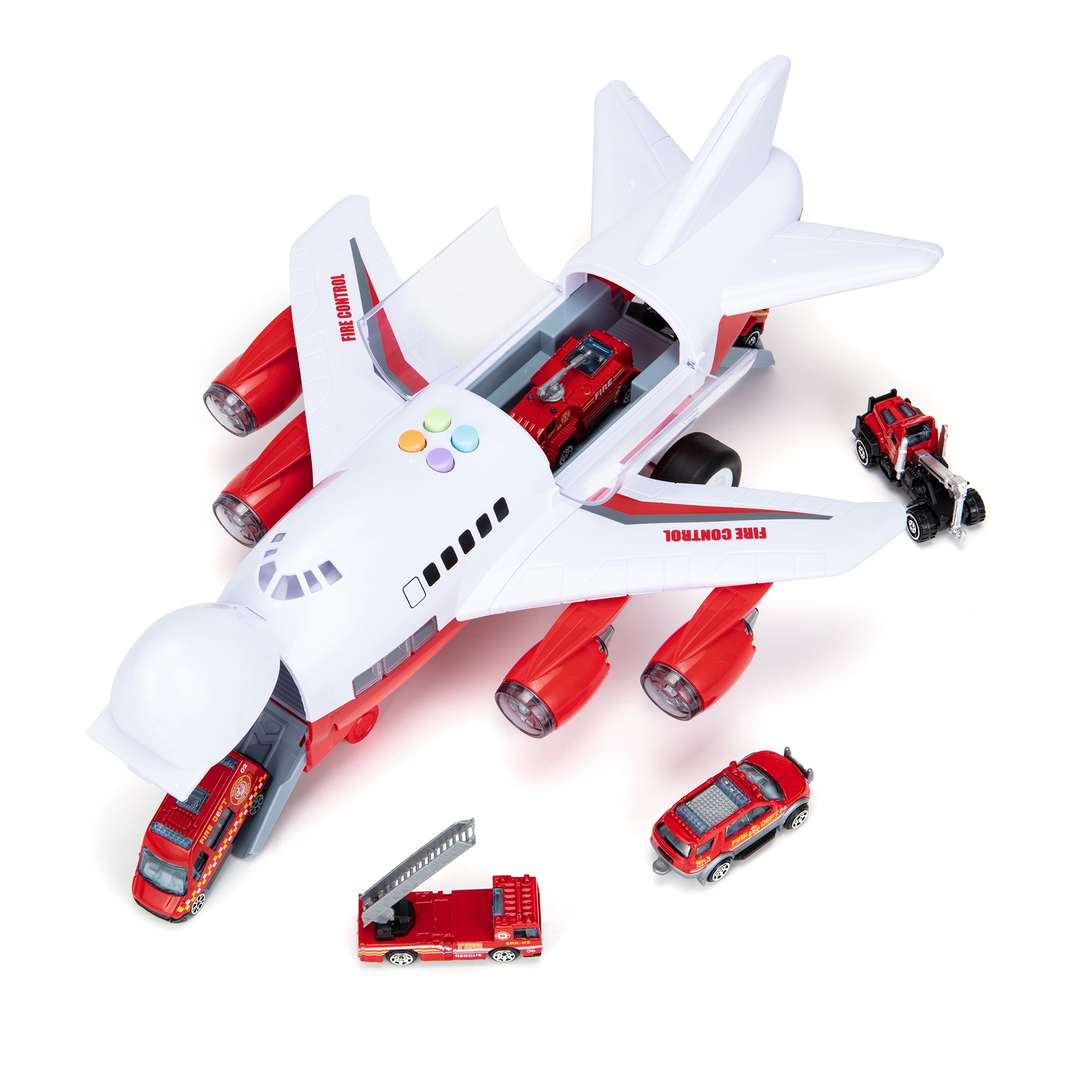 Tinglu Kid Plane Car Toys Set with Transport Cargo Airplane Play Mat ...