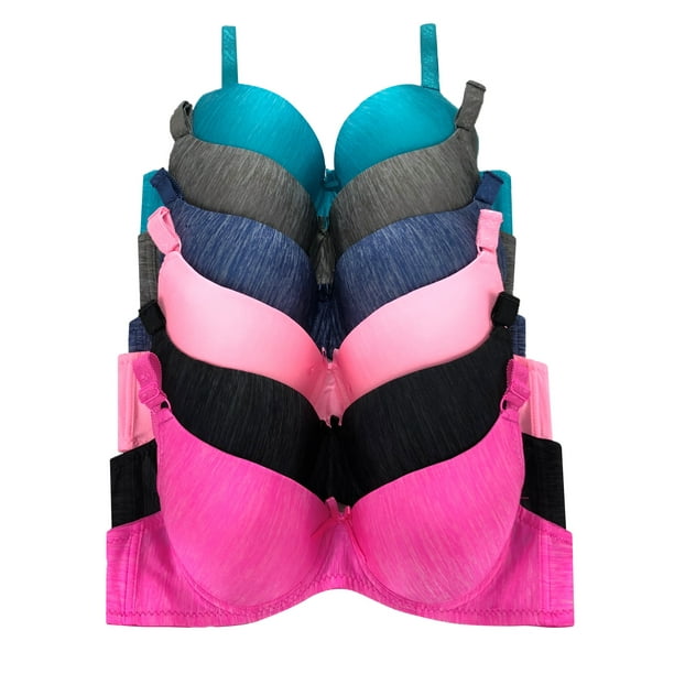 Women Bras 6 Pack of Bra B Cup C Cup D Cup DD Cup DDD Cup 38DD (8213 ...