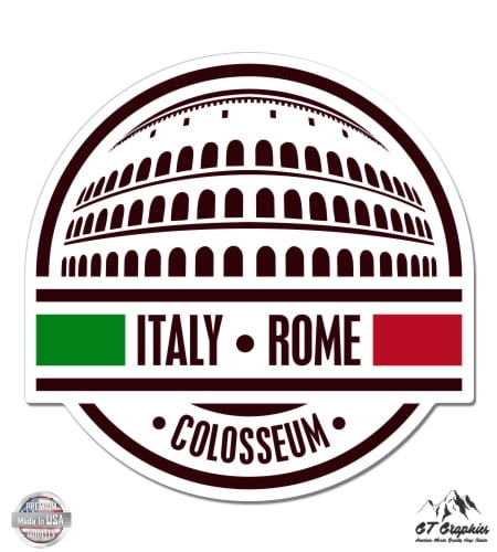 Italy Rome Colosseum - 12" Vinyl Sticker Waterproof Decal - Walmart.com