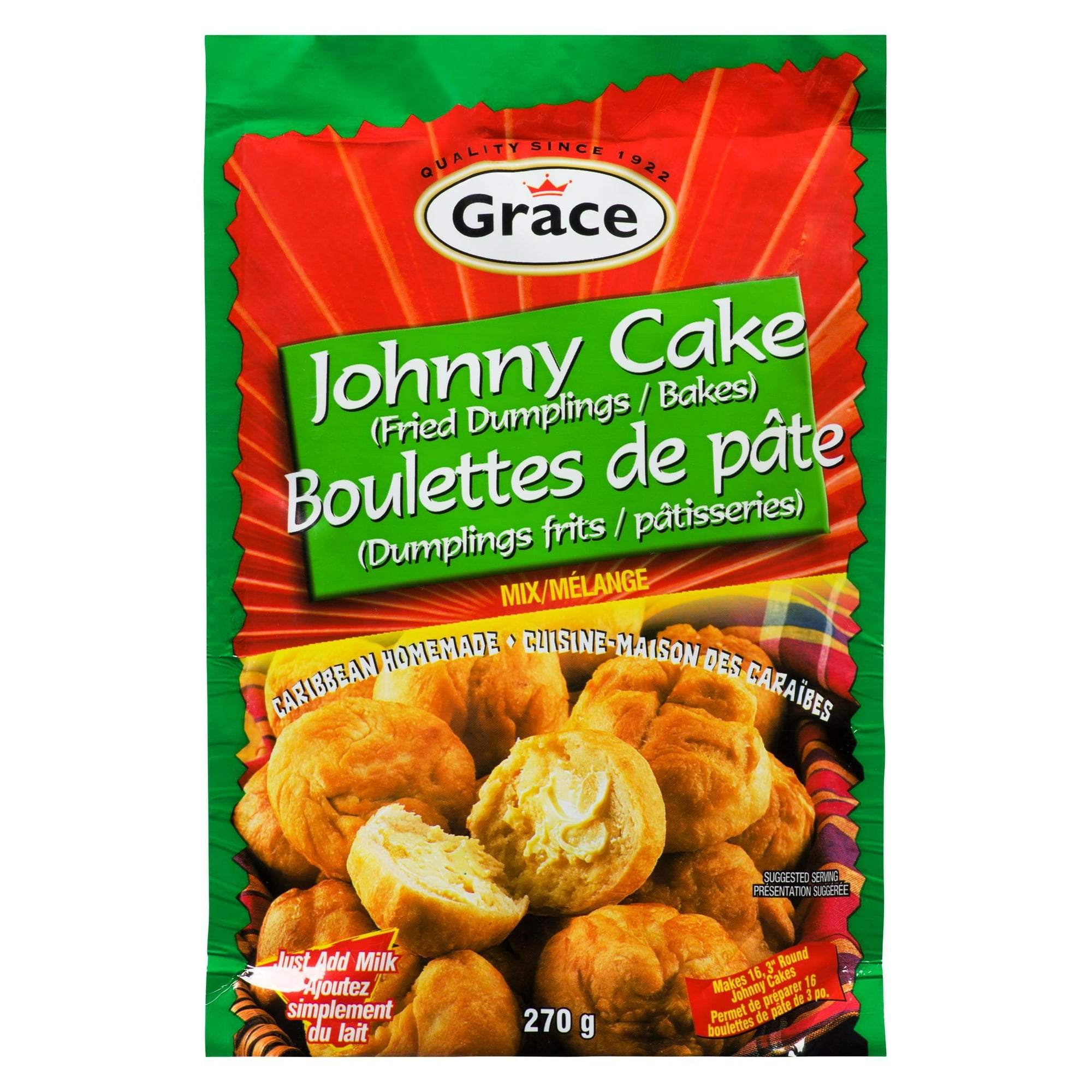 Click here for Grace Johnny Cake Fried Dumplings Mix  270g Bag 27... prices