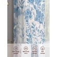 Abstract Off White Floral Sheer Curtains 2 Panels Set Watercolor Plants ...