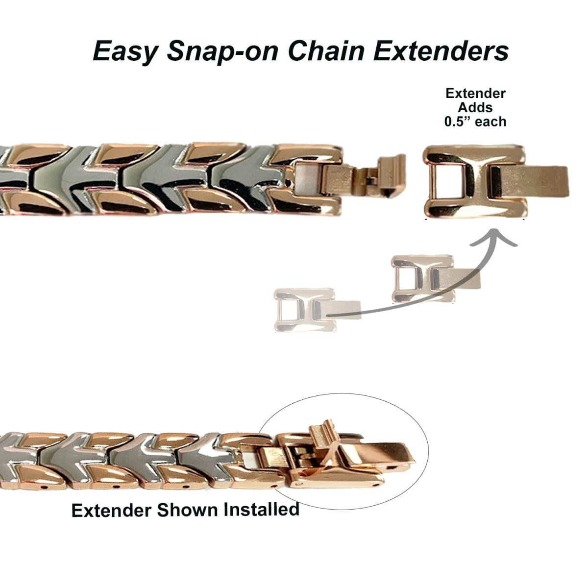 Tail Chain Extender for Rose Gold and Silver Chevron Arrow Design ...