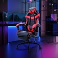 Gaming Chair, Seenda Video Game Chair with Footrest and Lumbar Support ...