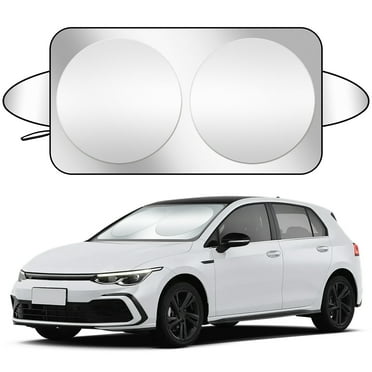 FELTECHELECTR 1Pack Windshield Sun Shade Silver Rectangular Polyester ...