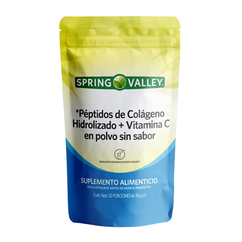 Colágeno Hidrolizado + Vitamina C Sin sabor Spring Valley en Polvo ...