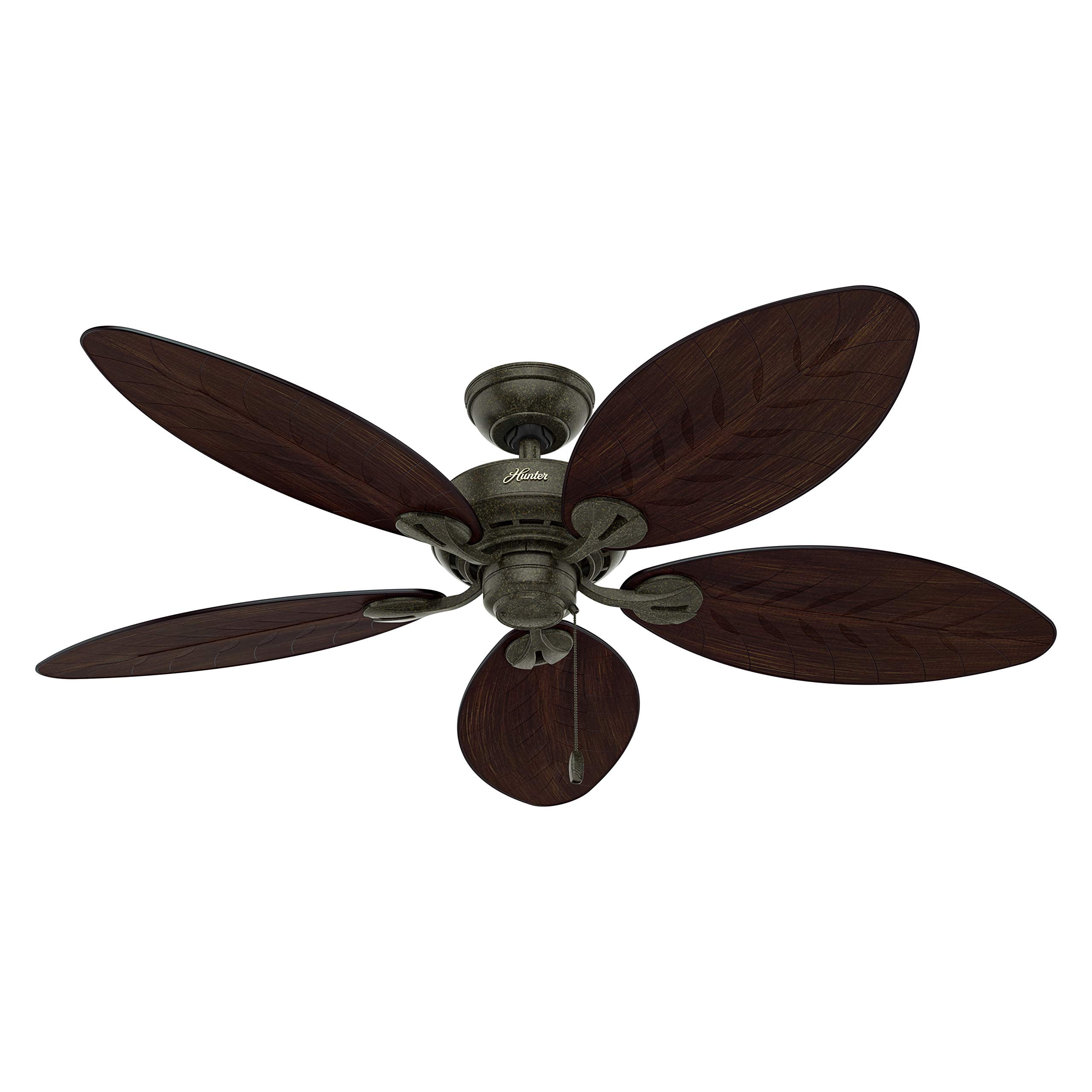 Restored Hunter Fan 54 inch Contemporary Provencal Gold Outdoor Ceiling ...