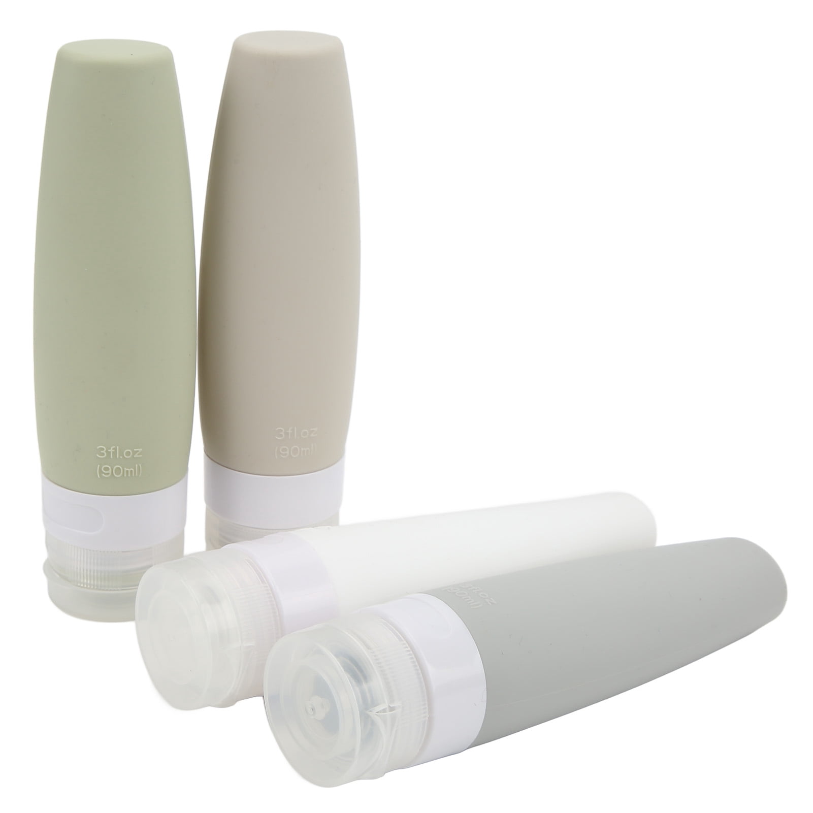 Squeezable Travel Containers Set, Silicone Travel Bottle Large Opening ...