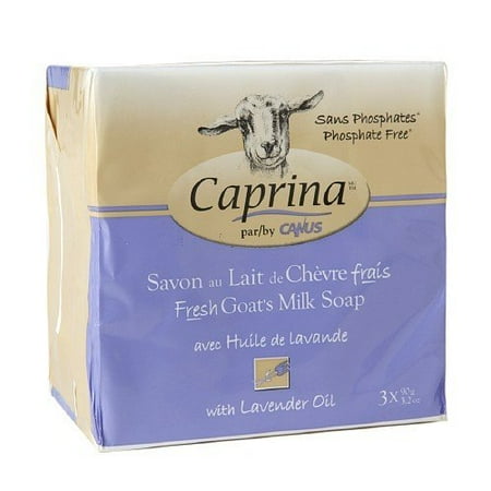 Caprina Fresh Goat’s Milk Soap Bar, Lavender Oil, 3.2 oz (3 Pack ...