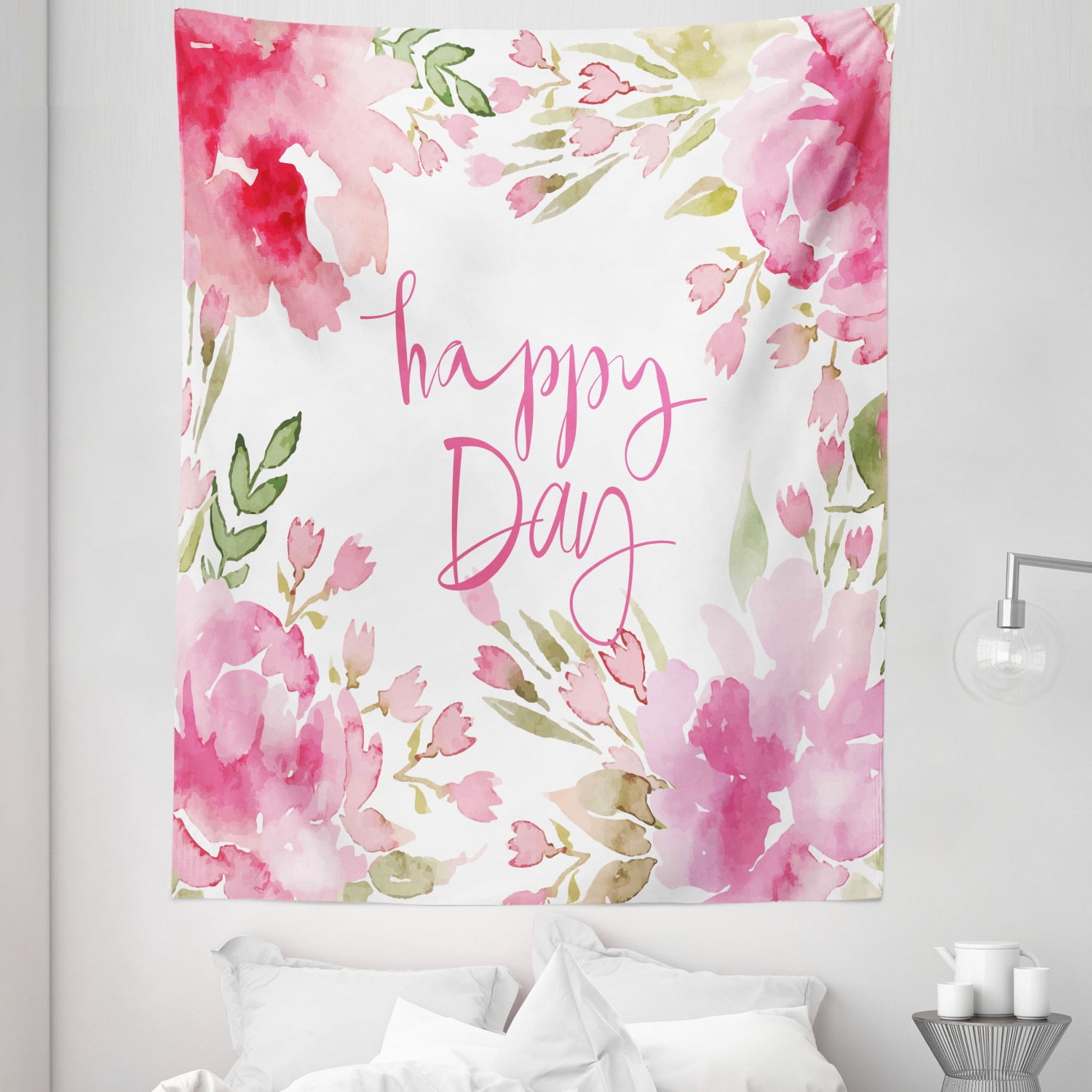 Country Tapestry, Abstract Farm Style Image of Watercolor Flowers ...