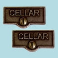 2 Switch Plate Tags CELLAR Name Signs Labels Cast Brass Traditional ...