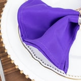 Efavormart 5 Pack | Purple 200 GSM Premium Polyester Dinner Napkins ...