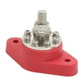 3/8in Red M10 Single Stud Power Distribution Terminal 12V 48V Battery Junction Post Bus Bar ...