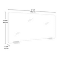 Sauder 48" Plastic Shield for Desks, Clear Transparent Finish - Walmart.com