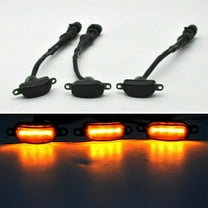 3x Amber Yellow Len LED Front Grille Running Lights Lamps For Ford F ...