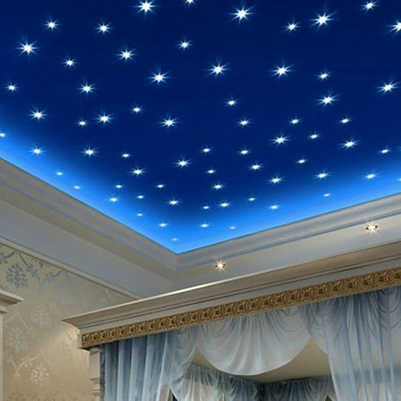 Cheers 76Pcs Luminous Stars Glow in the Dark Ceiling Wall Stickers ...