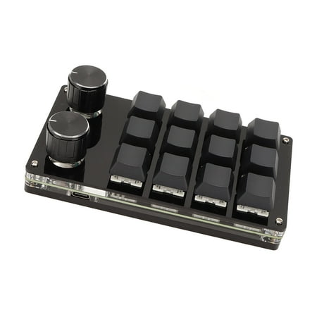 Gaming Keypad, 2 Knobs Wired Connection Mini Keypad 12 Keys ...