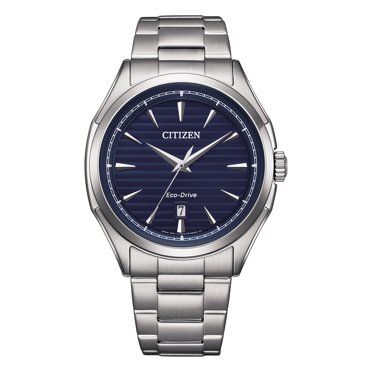 Citizen WDR Eco-Drive Men's Wrist Watch, Blue Dial, Gray Ion-Plated ...