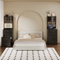 3-in-1 Compact Vanity Desk with Turnover Top Mirror and 3-Color LED ...