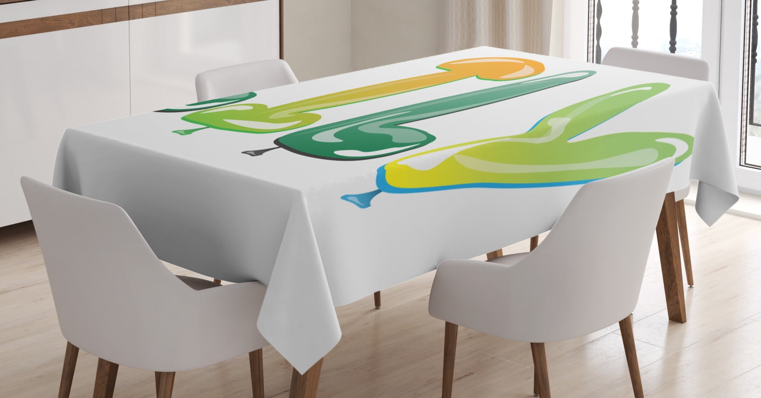 Lily Tablecloth, Colorful Popular Common English Girl Name Design with ...