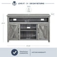 BELLEZE Farmhouse-Inspired Television Stand - Corin, Gray Wash, Media ...