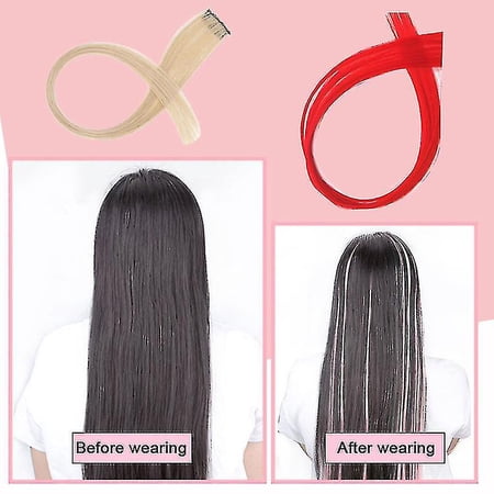 Long Straight Hair Piece High Temperature Wire No Trace Matte Monochro ...