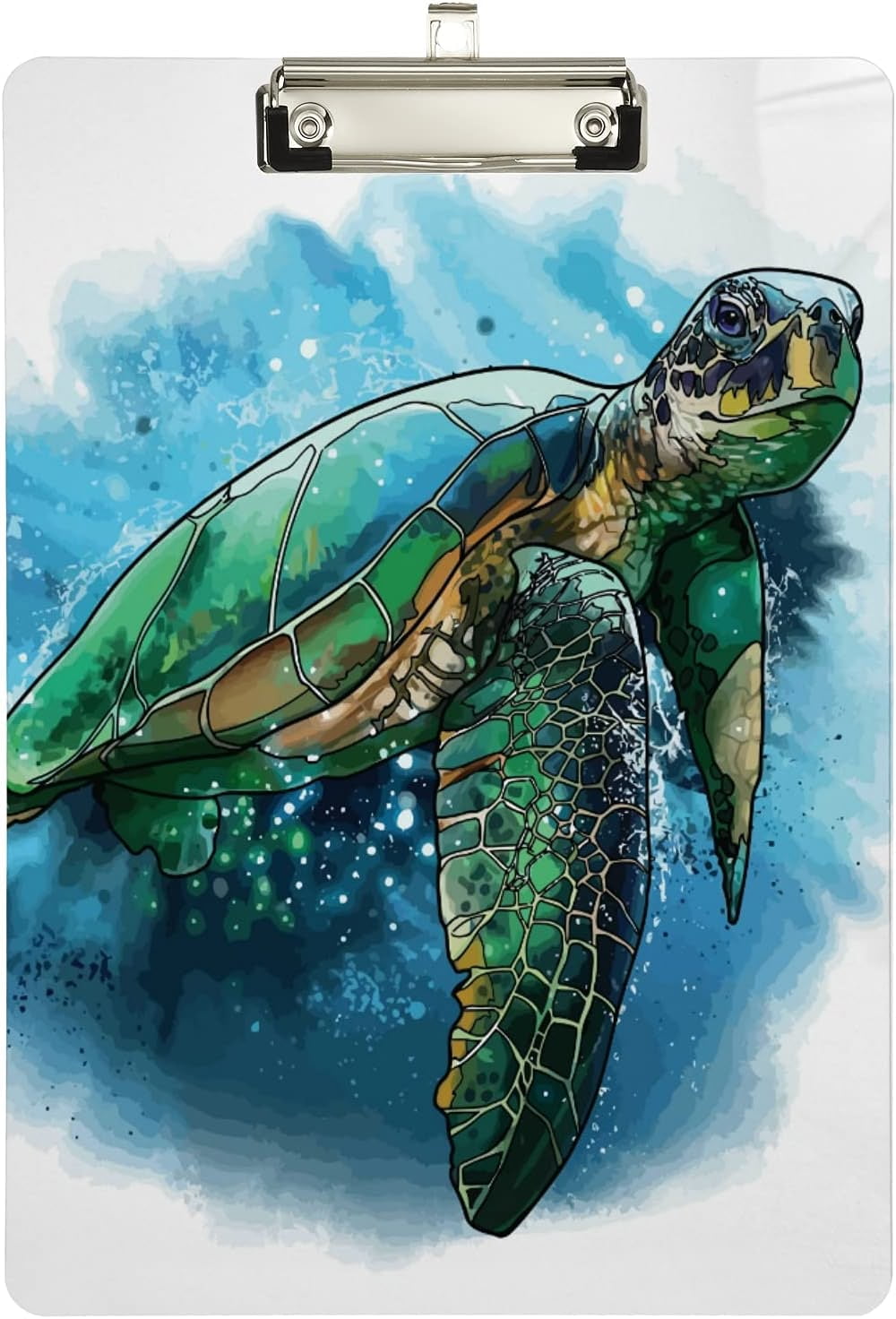 FMSHPON Ocean Turtle Clipboard Hardboard Wood Nursing Clip Board and ...