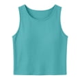 HuangHuanChen Women's Linen Top Sleeveless Top for Women Solid Color ...