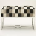 Endearing Steel Leather Hide Bench - Walmart.com